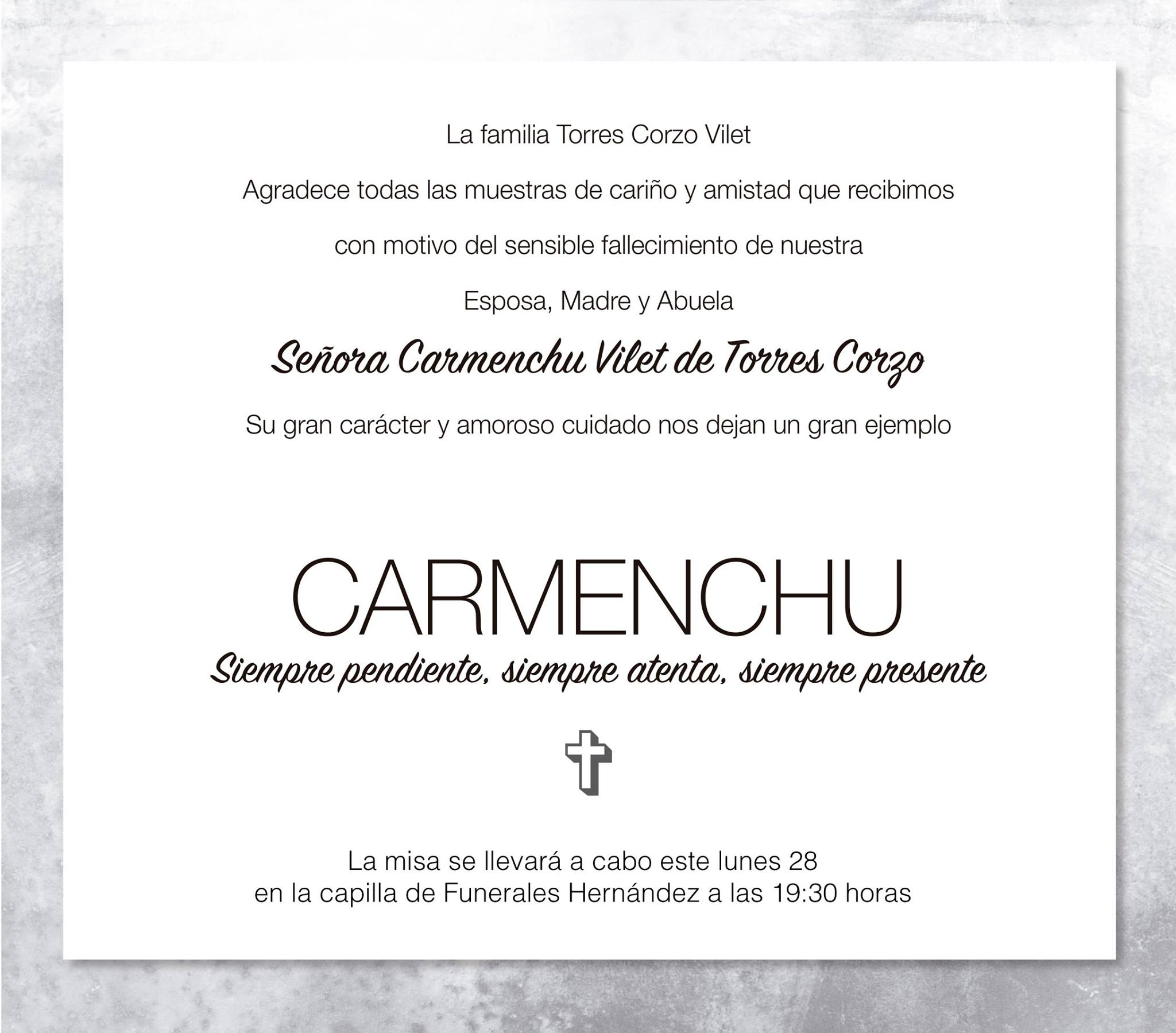 Descanse en Paz Carmenchu Vilet - LA BRECHA